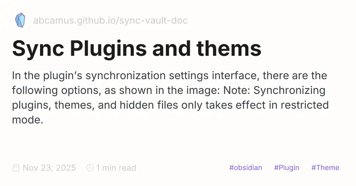 Sync Plugins and thems